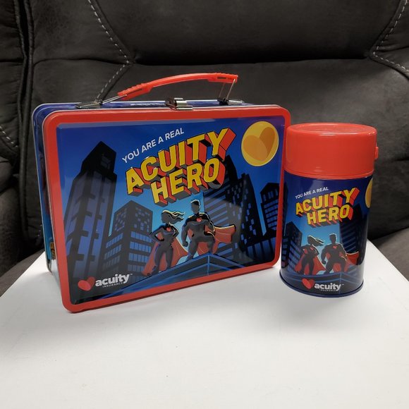 Acuity | Kitchen | Tin Lunch Box And Thermos Acuity Hero | Poshmark